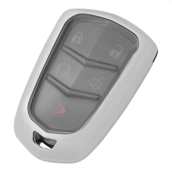 商品名: TANGSEN スマートキーフォブケース シルバー TPU 保護カバー キャデラック ATS CT6 CTS エスカレード SRX XT4 XT5 XTS 3 4 5 6ボタンキーレスエントリー リモコンアクセサリー TANGSE...