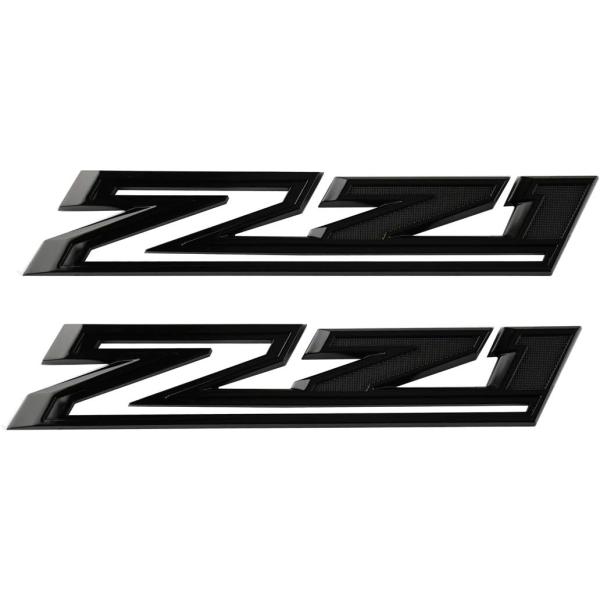 商品名WJT 2019-2021 ビッグサイズ Z71 フェンダーエンブレム 3D バッジステッカー デカール ネームプレート レター交換用 シボレー シルバラード 1500 2500 3500 (光沢ブラック)WJT 2pcs New 2...