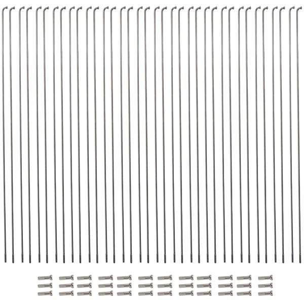 商品名:  Vincita 36 Pieces 14G J Bend Bicycle Stainless Steel Spokes 254mm - 294mm with Brass Nipples for MTB Wheel Spokes,...