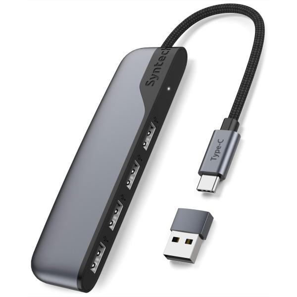 商品名: Syntech (シンテック) USB C→USB ハブ 4ポート Type C→USB 3.0ハブ USB C→USBアダプター付き Thunderbolt 3→USBハブ MacBook Pro 2020/2019 iPad ...