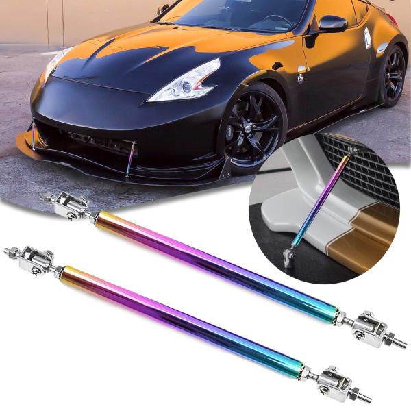 商品名: x xotic tech コネクションロッド 汎用 ステンレス製バンパー カナード ディフューザー固定 補強 改造 吊り金具 リップスポイラー 自動車用 高強度 (ネオクローム/100mm /2本) Xotic Tech 2pc ...