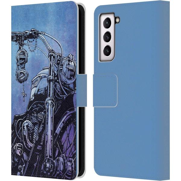 商品名Head Case Designs Officially Licensed David Lozeau Motorcycle Skeleton Grunge Leather Book Wallet Case Cover Compatib...