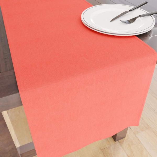 商品名:  Encasa 100% Cotton Table Runner for 4 to 6 Seater with Coral Solid Color &amp; Size Large 13"x72" for Dinning Tabl...