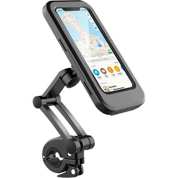 商品名B-Land 防水バイク携帯電話マウント 携帯電話ホルダー オートバイ用 - 自転車ハンドルバー 360°調節可能 ユニバーサルオートバイ携帯電話マウント バイク電話ホルダー TPUタッチスクリーン付きB-Land Waterproo...