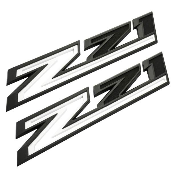 商品名: エンブレム 3D デカール バッジ フェンダー 交換用 シルバラード 1500 2500 3500 HD ビッグサイズ (ブラックホワイト) 2Pcs 2019-2021 Z71 Emblems 3D Decal Badge Fe...