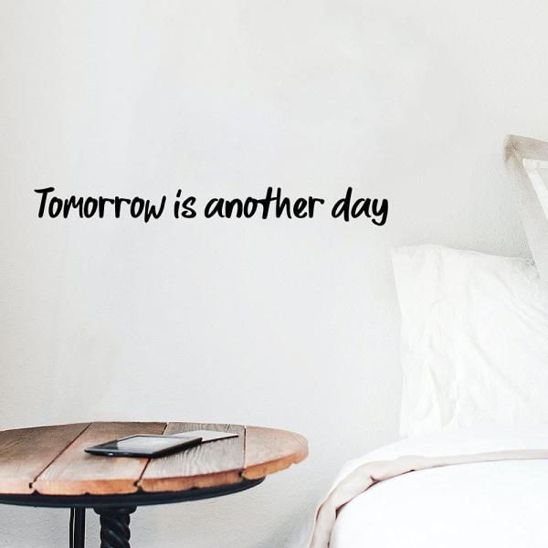 商品名:  WIRESTER 22.6 Inch Die Cut Decal Vinyl Wall Stickers Decoration for Home Office Living Room Wall Bathroom, Tomorro...