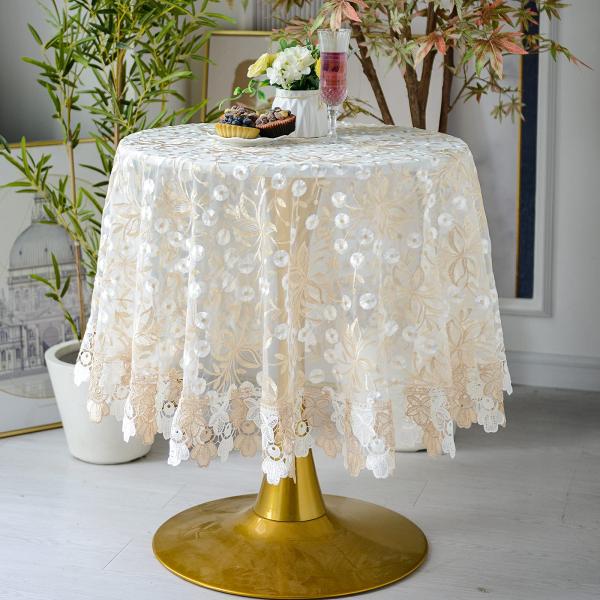商品名:  SUTAVIA 60 inch Round Tablecloths,Fall Antique Flower Decor Macrame Table Cloth,Wrinkle Free Anti-Fading,Dust-Proo...