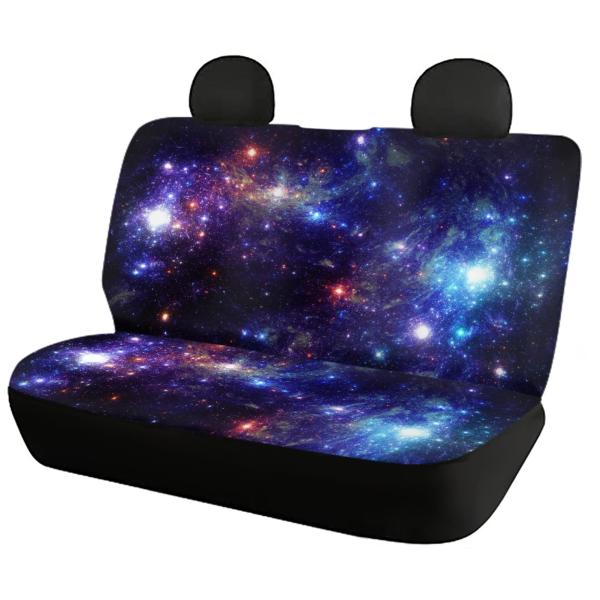 商品名: Boatee ブルー ギャラクシー カーシートカバー ベンチシート ワンピースカバー 丈夫 保護 セダン トラック バン SUV用 Boatee Galaxy Print Bench Seat Covers for Cars,Se...