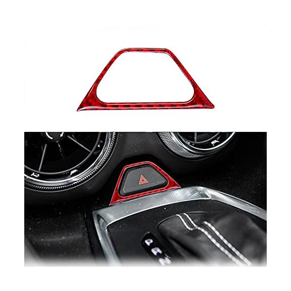 商品名: nuoozy カーボンファイバーアラートボタンフレームカバー ダブルフラッシュフレームトリムカバー シボレーカマロ2017 2018 2019 2020用 レッド nuoozy Compatible with Alert Butt...