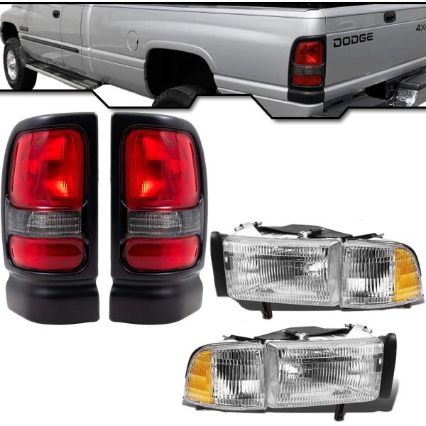 商品名:  EPIC LIGHTING OE Style Replacement Headlights Tail Lights Corner Signal Lights Pair Set Compatible with Dodge 94-0...