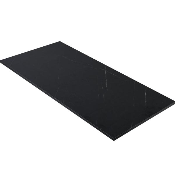 商品名: Kaboon 45x20 ブラックマーブル カウンタートップ ソリッドワンピーストップ シットスタンドデスク用 長方形卓上 ダブルデスク ランドリー折りたたみテーブル Lデスク DIY クラウドアトラス/ブラック Kaboon U...