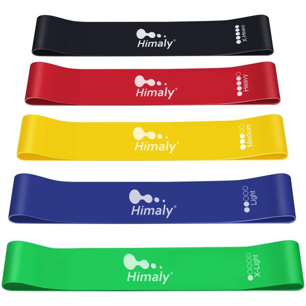 商品名: レジスタンスバンド ループエクササイズバンドセット 5つの異なる抵抗レベルゴムバンド付き トレーニング/ヨガ用 5個セット Resistance Bands Loop Exercise Bands Set with 5 Diffe...
