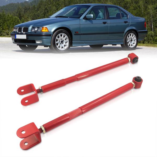 商品名:  AJP Distributors 2PC Rear Lower Adjustable Suspension Steel Camber Control Arms Kit Red For E36 E46 3-Series E85 Z...