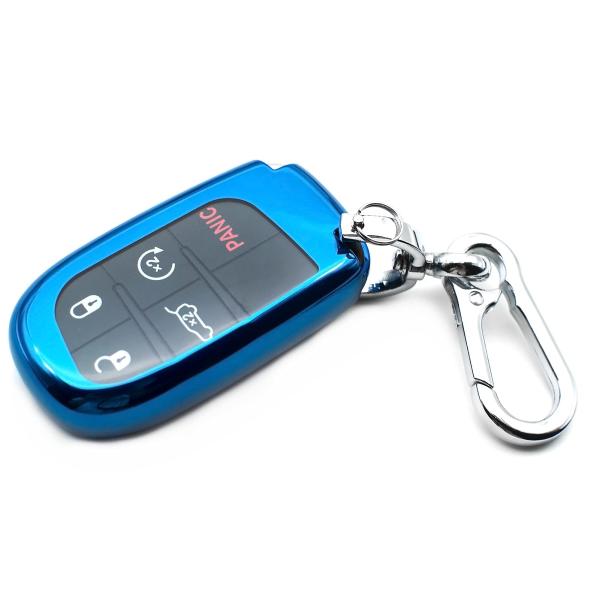 商品名: Jeep Grand Cherokee Renegade Chrysler 200 300 Dodge RAM Durango Charger Challenger Journey TPU キーフォブ リモートカバー ケース シェ...