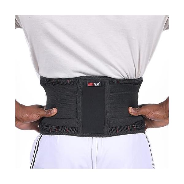 商品名:  MOTEK Back Support Brace for Men &amp; Women (Large 36-48") | Lower Back Pain Relief Brace | Lumbar Support Brace ...