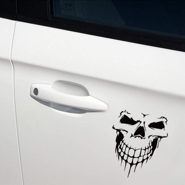 商品名: スカルステッカーとデカール 車の窓のドア用 3D反射防水スカルデカール 車 トラック (ブラック) Skull Stickers and Decals for Car Windows Doors, 3D Reflective Wa...