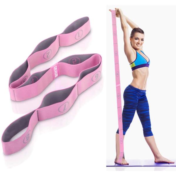 商品名: DEHUB Stretch Strap, Elastic Yoga Stretching Strap, Multi-Loop for Physical Therapy, Pilates, Yoga, Dance &amp; Gym...