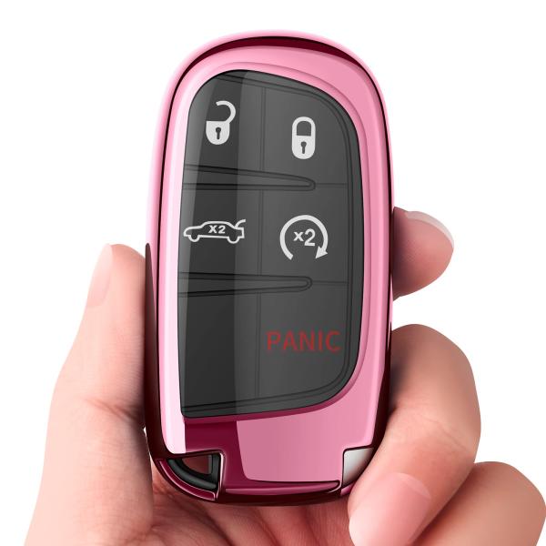 商品名: Tukellen Jeep Dodge キーフォブカバー プレミアム ソフト フルプロテクション キーケース シェル ジープ グランドチェロキー ラングラー コンパス チェロキー レネゲード パトリオット グランドコマンダー(ピン...