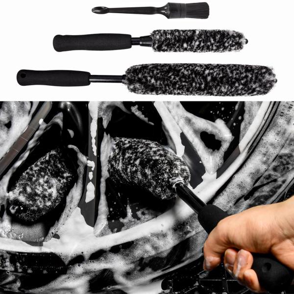 商品名:  bzczh Metal Free Soft Wheel Cleaner Brush, Synthetic Wool Rim Cleaning Brush, Highly Water Absorption, Dense and D...