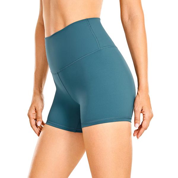 商品名: [YAMOOCO] CRZ YOGA Pantalones Cortos de Motociclista de Sensaci〓n Desnuda para Mujer Yoga de 4 Pulgadas 〓ndigo Lava...