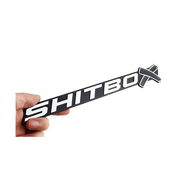 商品名:  1Pcs SHITBOX Truck Exterior Emblems 3D Badge Sticker Decal Compatible with Universal Cars (Chrome Black)ブランド: EmbR...