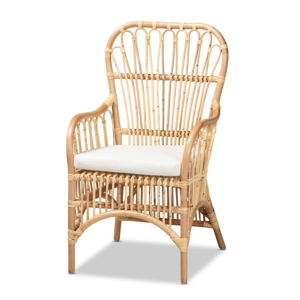 商品名: Baxton Studio Aya モダン&amp;コンテンポラリー ナチュラル仕上げ ラタン アームチェア Baxton Studio Aya Modern and Contemporary Natural Finished R...