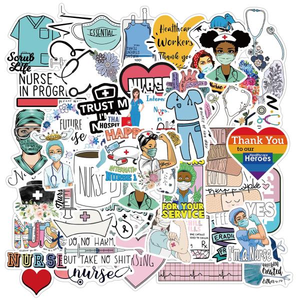 商品名:  Nurse Angell Stickers 50 pcs Water Bottle Stickers Car Bike Scooter Suitcase Phone Refrigerator Laptop Cup Motorcy...