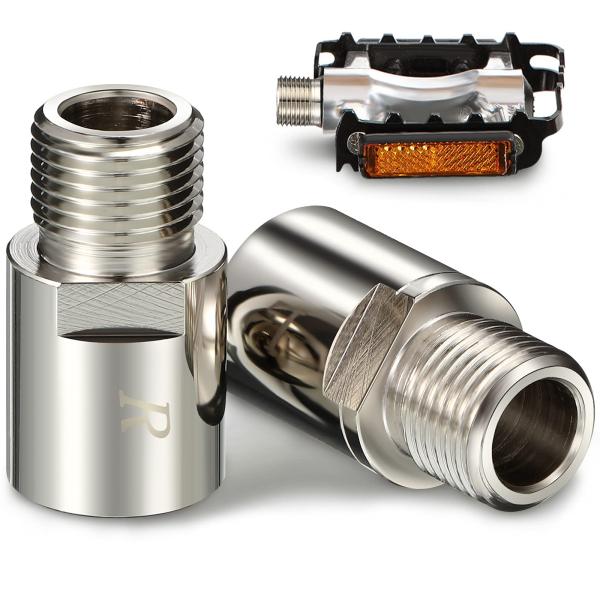 商品名: Hestya 自転車ペダルエクステンダー スチール自転車ペダルアダプター 拡張ペダルスペーサー 9/16インチねじ付き自転車ペダル ロードストリート自転車 拡張20mm/0.79インチ HESTYA Bike Pedal Exte...