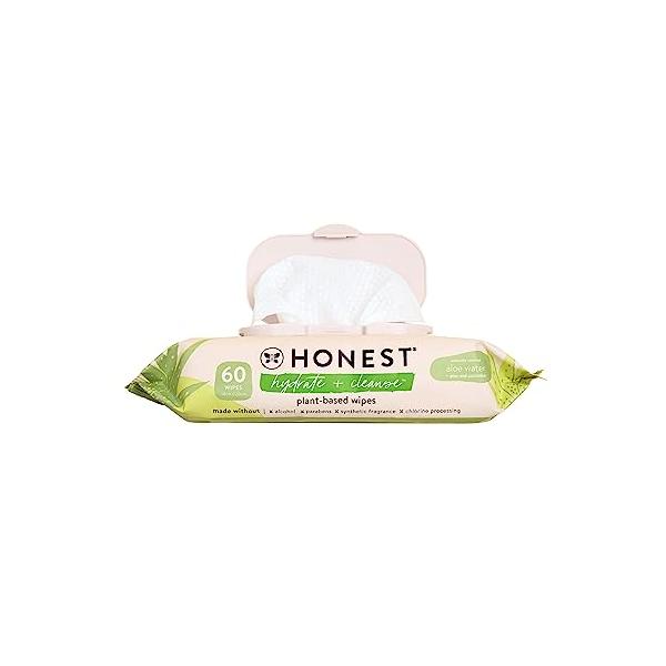 商品名: The Honest Company Len〓os hidratados + Limpeza Benefit | Len〓os de limpeza multitarefas | 100% 〓 base de plantas, h...