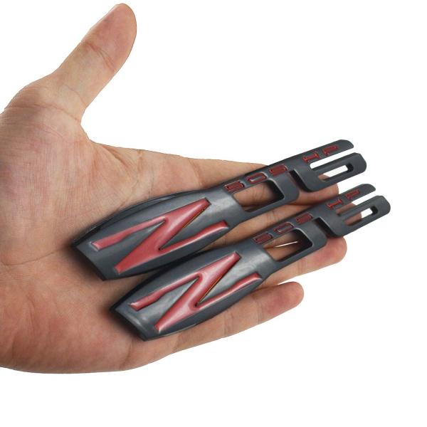 商品名:  2xZ06 505 HP Emblem RED Chrome ZO6 Corvette Fender Badge Decal 3D Raised Strong Adhesive Fit for 2006-2013 Corvett...