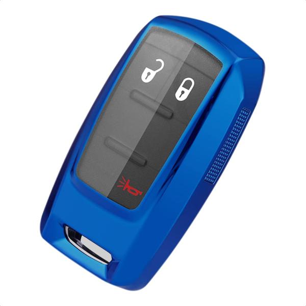 商品名: TANGSEN スマートキーフォブケース ブルー TPU 保護カバー Jeep Chrysler Dodge 2019 2020 2021 RAM 1500 2500 3500 4500 5500 3 4 5ボタン キーレスエント...