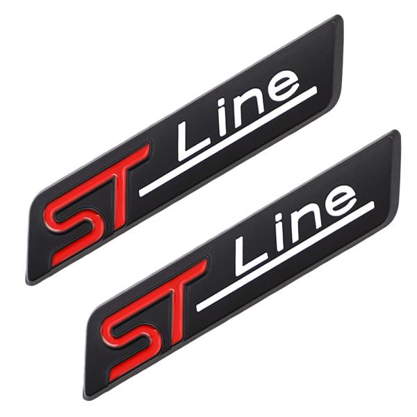 商品名:  CARRUN 2 Pcs ST Line Emblem 3D Metal Badge Car Hood Truck Door Side Fender Rear Trunk Emblem Sticker Decal for Uni...