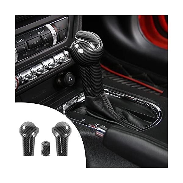 商品名:  RT-TCZ Carbon Fiber Gear Shift Knob Cover Trim Interior Accessories for Ford Mustang 2015 2016 2017 2018 2019 2020...