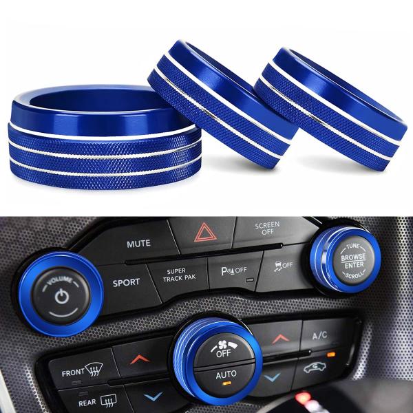 商品名:  Auprite AC Climate Control Knob Covers for Dodge Challenger 2015-2023, for Charger 2015-2023, for Chrysler 300/300...