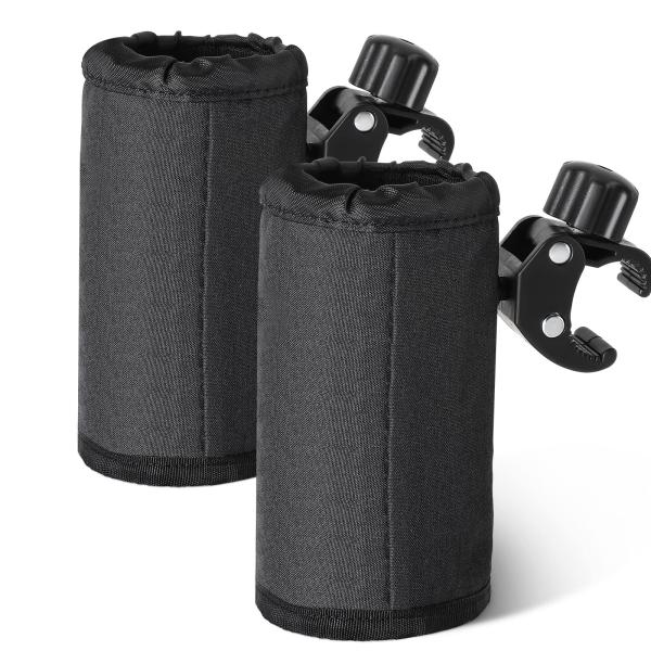 商品名:  2 Pieces Bar Cup Holder with Alligator Clip Universal Drink Holder Bicycle Water Bottle Holder with Mesh Pockets f...