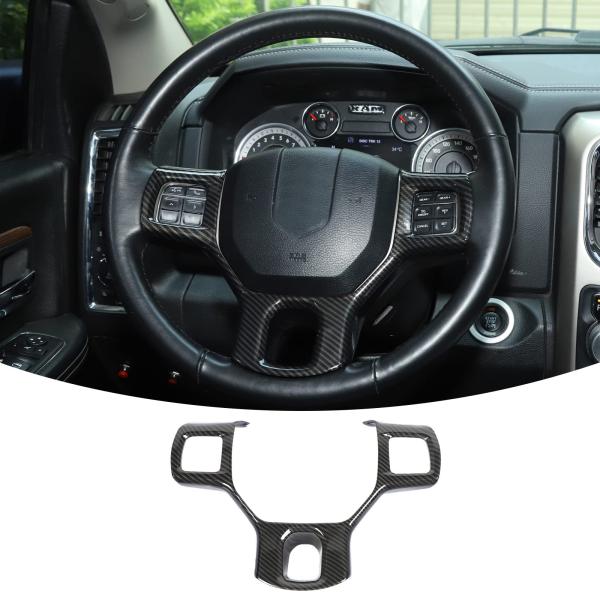 商品名:  RT-TCZ Steering Wheel Trim Cover Interior Decoration Accessories for 2010-2017 Dodge Ram (Carbon Fiber Grain)ブランド:...