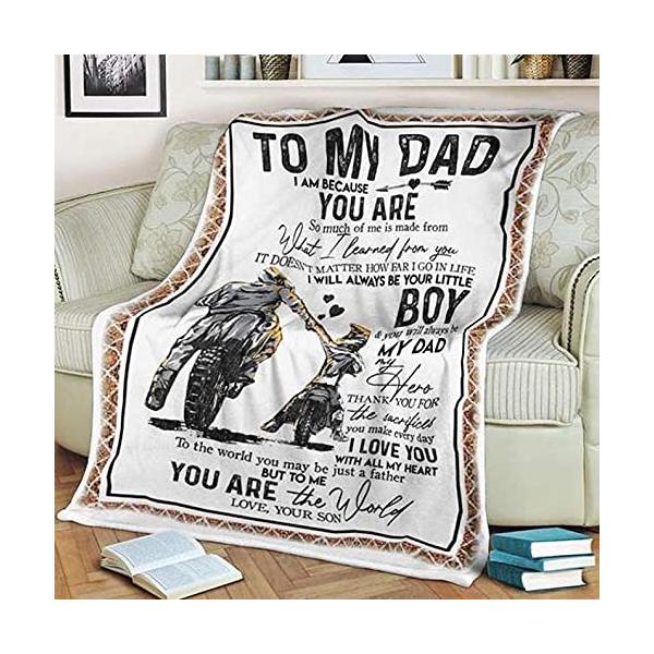 商品名:  BriksisStore Motorcycle Blanket to My Dad from Son Gift for Dad I Am Because You are Blanket Motorbike Lover Blank...