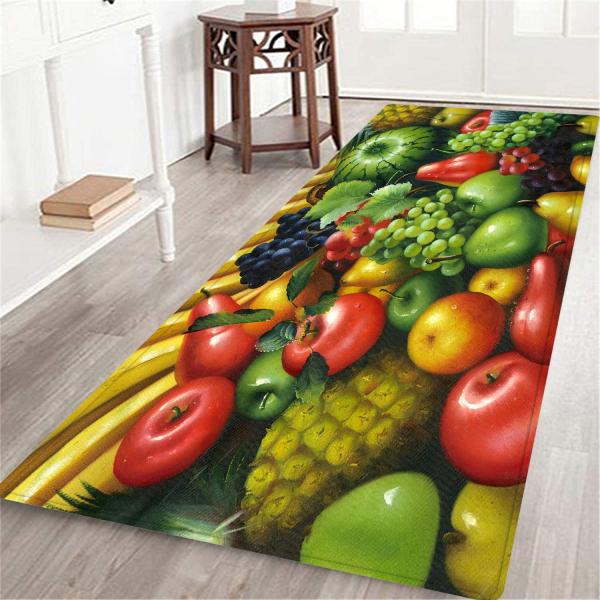 商品名:  SUDISSKM Long Floor Mat,Fruit and Vegetable Tableware Beauty Diet,Non-Slip Carpet Hallway Doormat Entrance Door Ma...
