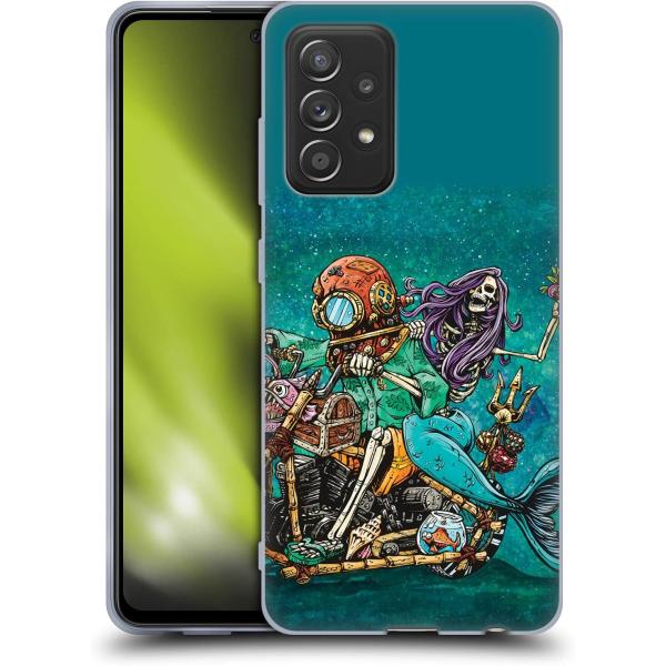 商品名Head Case Designs Officially Licensed David Lozeau Mermaid and Driver Motorcycle Colourful Art Soft Gel Case Compatib...