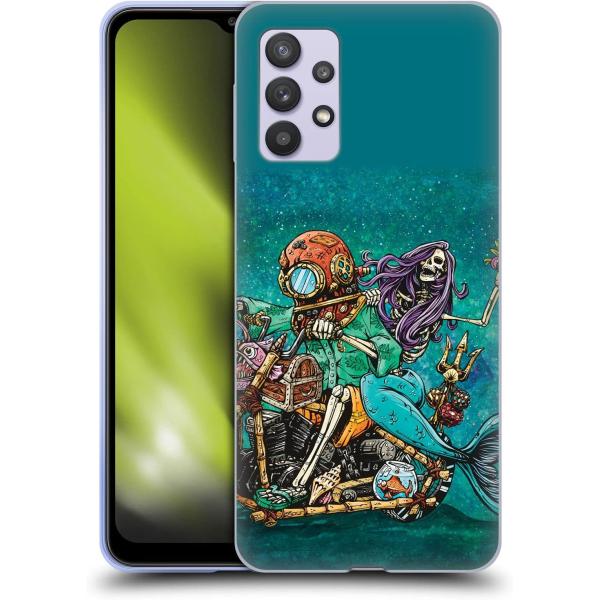 商品名Head Case Designs Officially Licensed David Lozeau Mermaid and Driver Motorcycle Colourful Art Soft Gel Case Compatib...