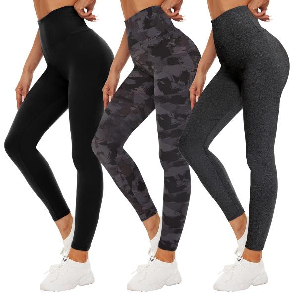 商品名:  QGGQDD 3 Pack Black High Waisted Leggings for Women - Soft Workout Yoga Athletic Leggingsブランド: QGGQDD商品サイズ: Small-...