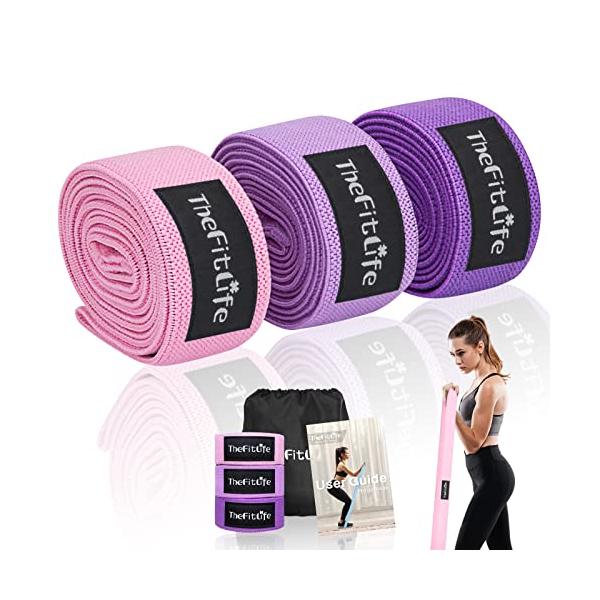 商品名:  TheFitLife Resistance Exercise Bands for Women - Fabric Workout Bands for Booty, Hip, Glute, Leg, Thigh, Squat, Bu...