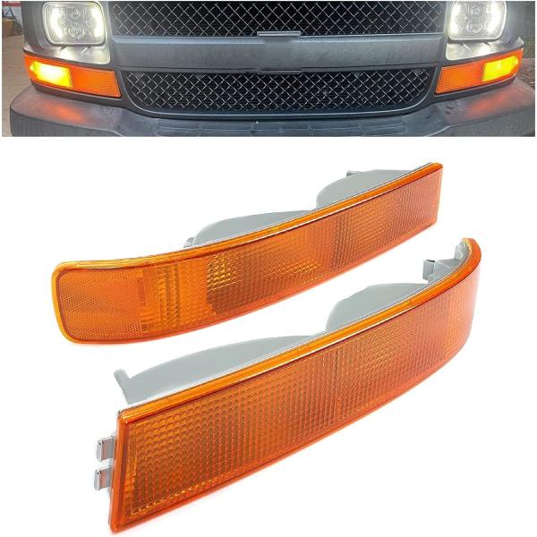 商品名: HECASA ペア サイドマーカー コーナー パーキングライト ウィンカーランプ 運転席側 LH&amp;助手席側RH 03-19 Chevy Express/GMCサバナバン(電球なし)と互換性あり GM2520188 GM25...