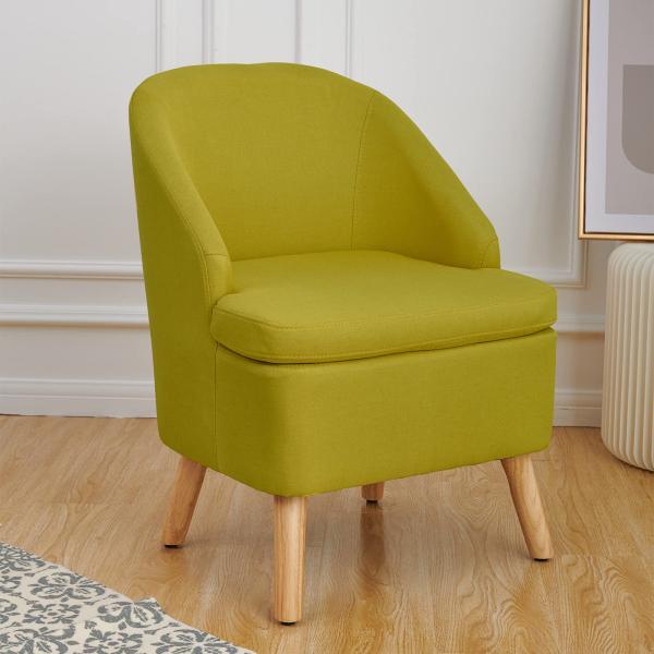 商品名:  SIMPLEOPULENCE Accent Barrel Chair for Living Room, Modern Fabric Upholstered Club Chair with Curved-Back and Soli...