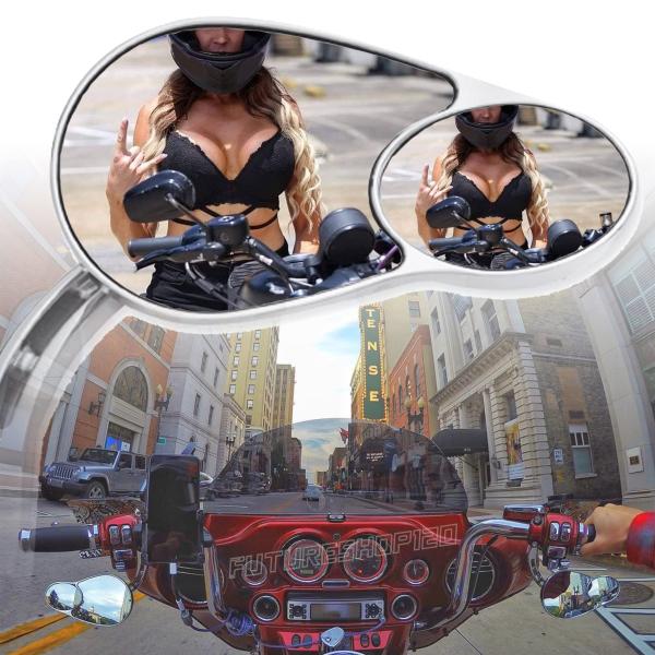 商品名: Futureshop 2021 ストリートグライドミラー スプリットビジョン リアビュー Harley chrome 2014 dyna bob 02 sportster 883 1200 Fatboy ロードキングミラー インペ...