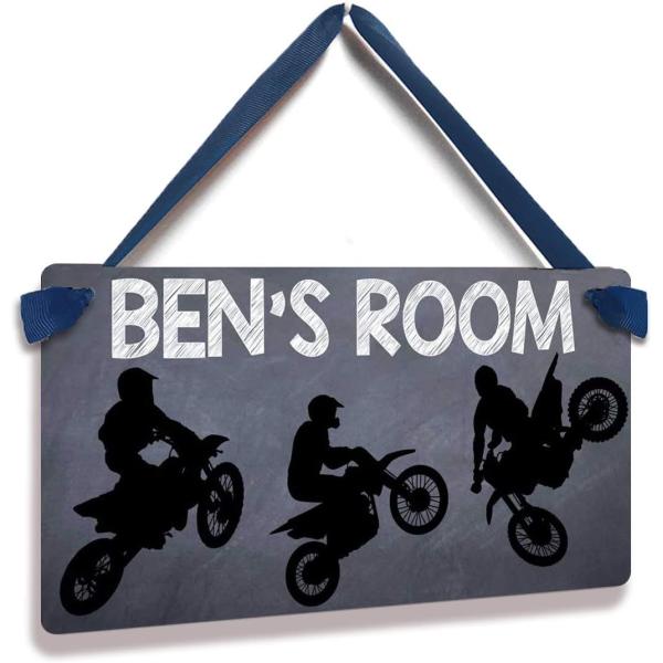 商品名Motorcycle Bike Signs Custom Name Wall Sign for Bedroom Decor Personalzied Door Art wooden Sign Nursery Decor Customi...