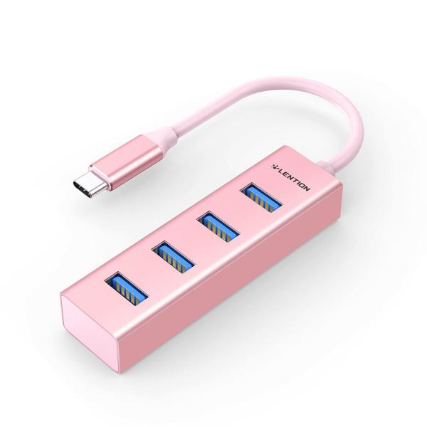 商品名: LENTION 4-in-1 USB Cハブ USB 3.0ポート4個 USB C - USB A マルチポートアダプター 2023-2016 MacBook Pro Mac Air &amp; Surface、iPad Pro、...