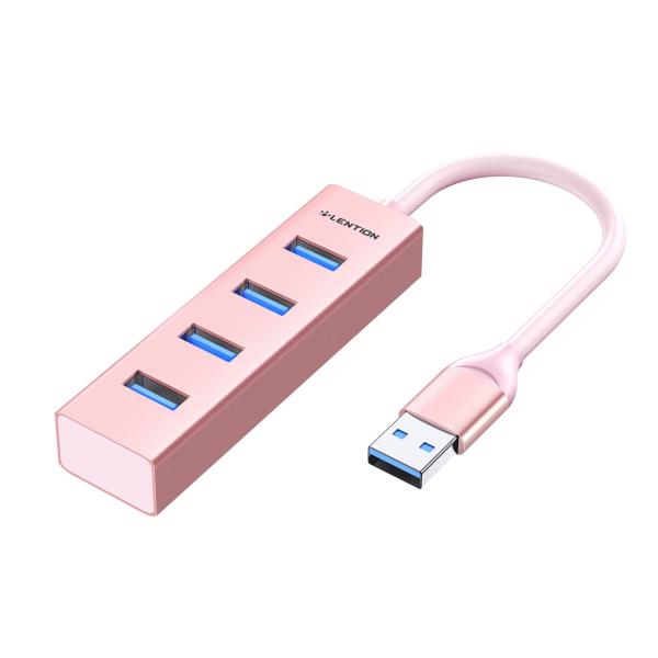 商品名: LENTION ウルトラスリム USB 3.0 ハブ USB 3.0ポート4個付き 2009-2015 MacBook Air/Pro Surface Pro/Book Chromebookなどに対応 安定したドライバーアダプター...