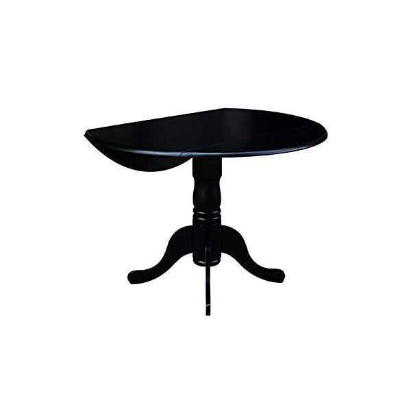 商品名:  Pemberly Row Natural Wood Dining Table for 4 People, Foldable Drop Leaf Round Table with Pedestal Leg for Kitchen,...