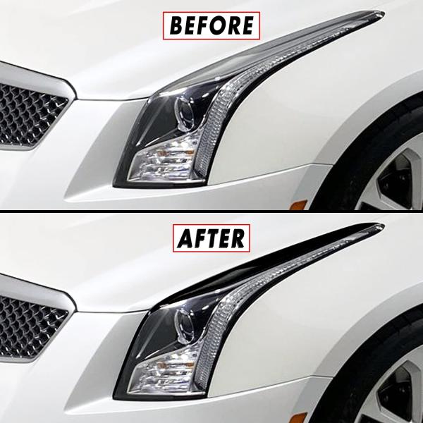 商品名:  SlickMod PreCut Vinyl Smoke Tint for 2013-2019 Cadillac ATS Headlight (2. Headlight Eyelid, Gloss Black)ブランド: Slic...